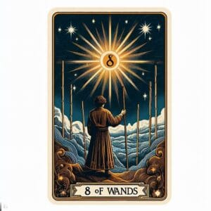 Significado del 8 (ocho) de Bastos en el Tarot →【 Guía ️
